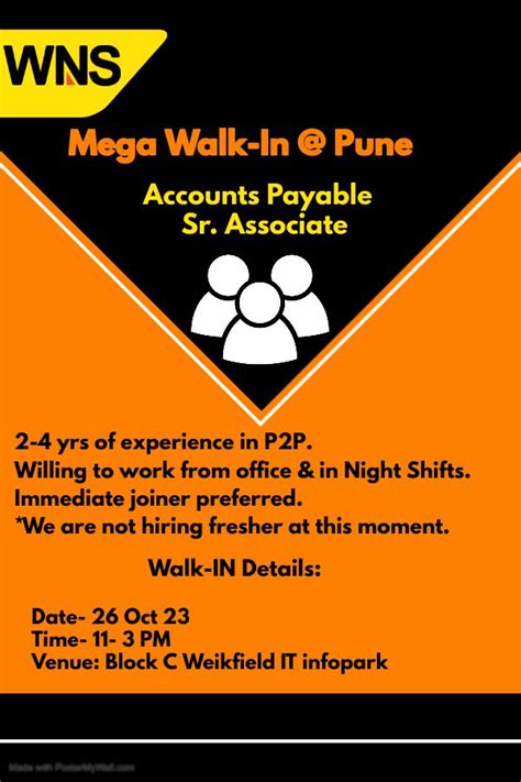 We Are Hiring At Wns Pune Hiring For Multiple Fanda Roles At Multiple