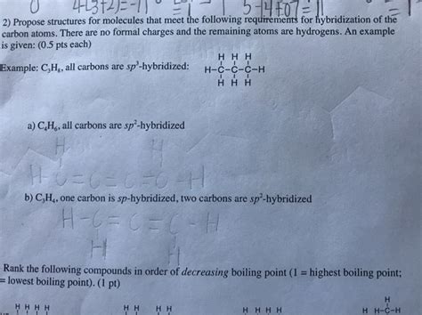 Solved Propose Structures For Molecules That Meet The