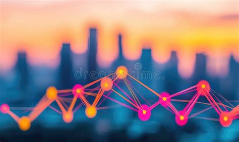 Abstract Digital Graph Illustration Representing Growth Connections And Data Analysis Against
