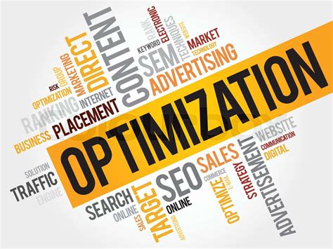Optimization Stock Vector Colourbox