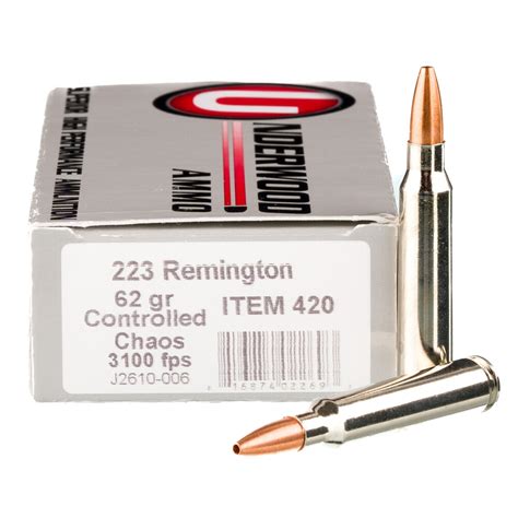 Underwood Controlled Chaos 223 Rem 62gr Hp 20 Rds Fc 816874022693