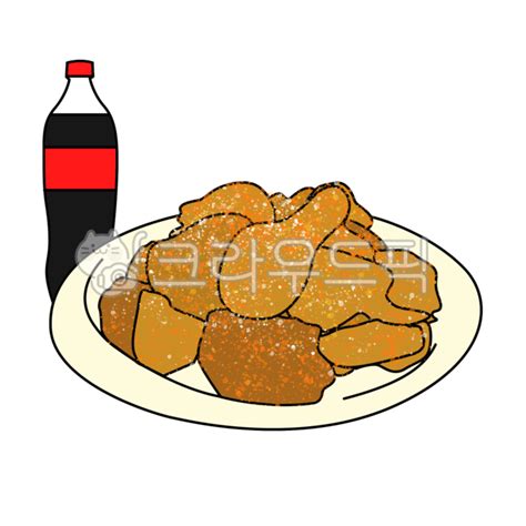 디자인소스 치킨 콜라 음식 배달음식 사진이미지일러스트캘리그라피 가니작가