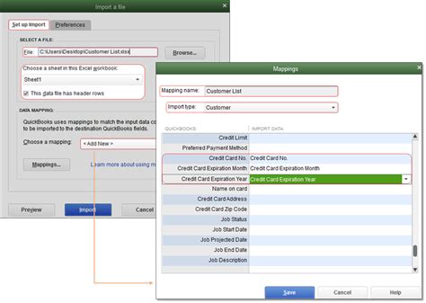 Error QuickBooks Found A Problem With The Customer Job Credit Card Number Field