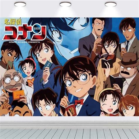 Detective Conan Case Closed School Poster Backdrop Banner Party