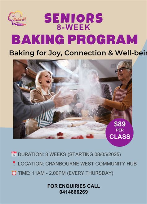 Seniors 8 Week Baking Program Lets Bake It