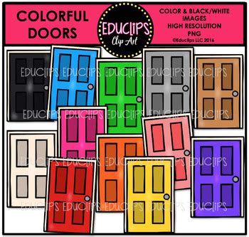 Colorful Doors Clip Art Bundle Educlips Clipart By Educlips Tpt