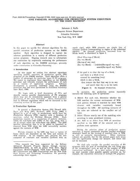 Pdf Five Parallel Algorithms For Production System Execution On The