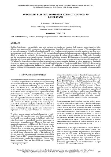 PDF AUTOMATIC BUILDING FOOTPRINT EXTRACTION FROM D LASERSCANS