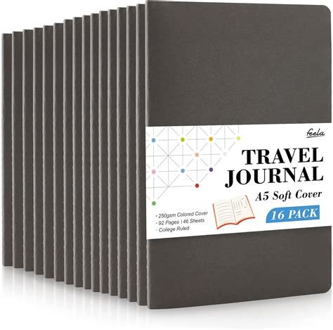 Feela 16 Pack Soft Cover Journal Bulk Lined Notebooks College Ruled For Work For