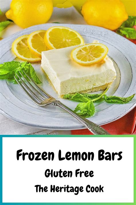 Frozen Lemon Bars With An Almond Crust Gf • The Heritage Cook