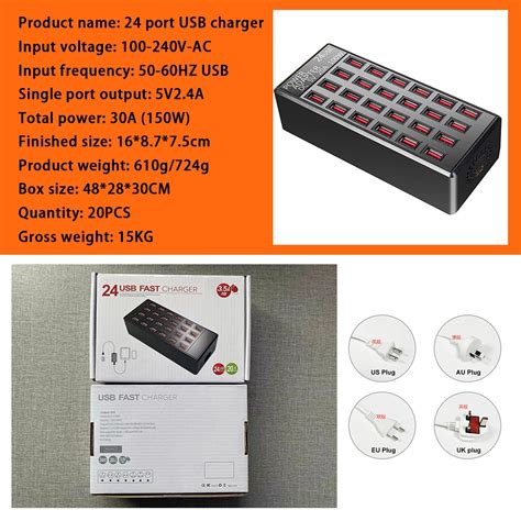 Multi Port 100W 60 Ports USB Charger Fast Charging USB Adapter USB Hub Universal Phone Desktop