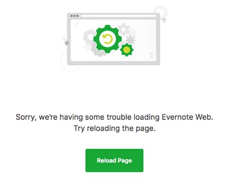 Sorry Were Having Some Trouble Loading Evernote Web Try Reloading