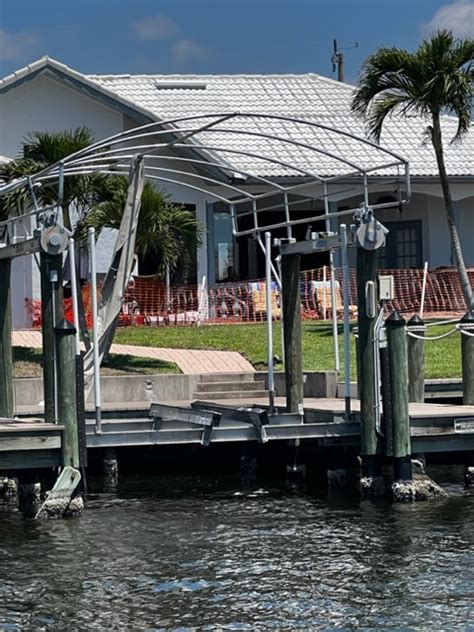 Boat Lift Canopy Radius Top With Drop Frame Custom Canopys