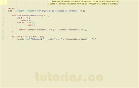 recursividad javascript funcion fibonacci recursiva