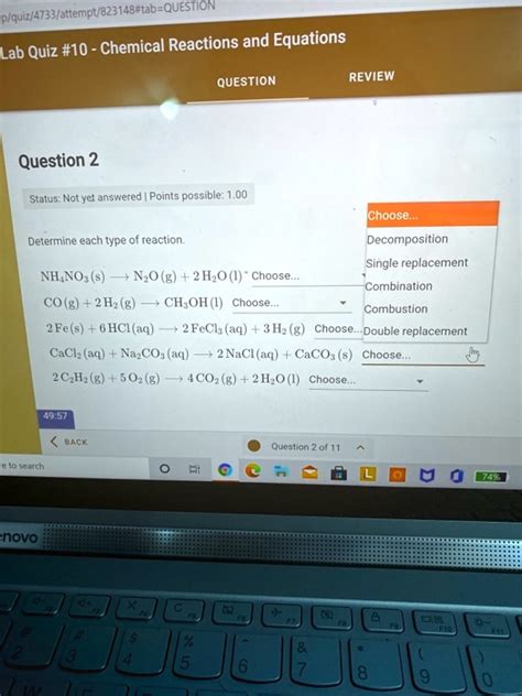 Wp Quiz 4733 Attempt 823148 Tab Question Lab Quiz 10 Chemical