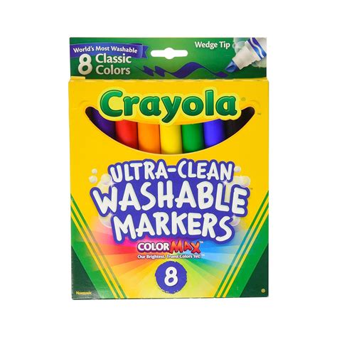 Crayola Original Chisel Tip Markers Washable 8 Assorted Teachers File