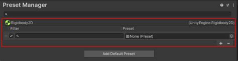 Como Usar O Preset Manager Na Unity Rock Programação E Games