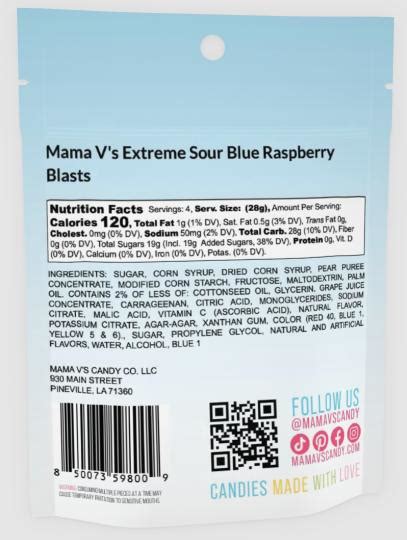 Mama Vs Extreme Sour Blue Raspberry Blasts Now In Bags Candy