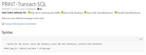 PRINT Vs RAISERROR Azure Data Infra
