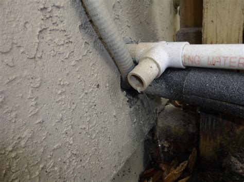 Repairing Holes In Stucco Cladding Near Condensate Line Repairing Holes In Stucco Cladding Near Condensate Line