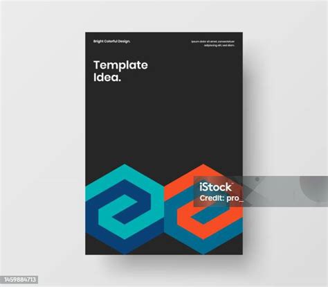 깨끗한 기하학적 육각형 광고지 레이아웃 밝은 엽서 벡터 디자인 서식 파일입니다 0명에 대한 스톡 벡터 아트 및 기타 이미지 0명 A4 용지 개념 Istock