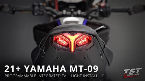 How To Install A Programmable Integrated Tail Light On 2021 Yamaha MT 09 By TST Industries