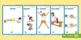 PE Circuits Exercise Instructions PowerPoint Teacher Made
