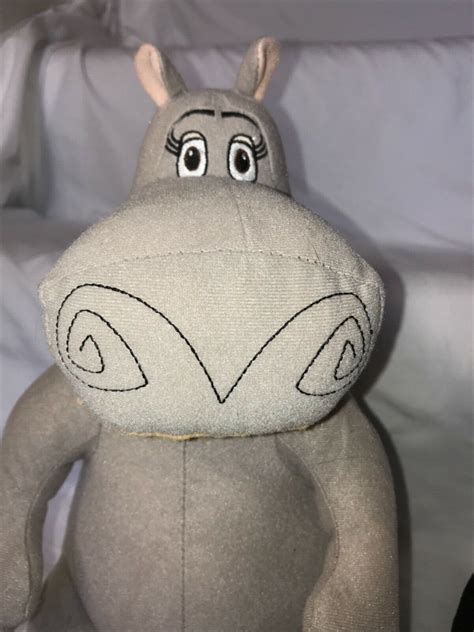 Dreamworks Madagascar Plush Lot Of 2 Gloria Hippo And Penguin Stuffed