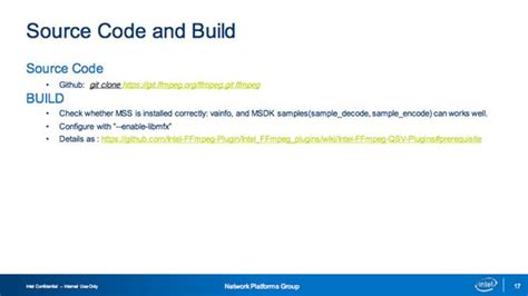 Implementation And Use Of Intel Qsv Technology In Ffmpeg Programmer