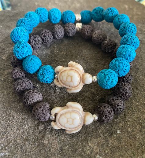 Turtle Bracelets Set Friends Or Couple Bracelets Brown And Etsy