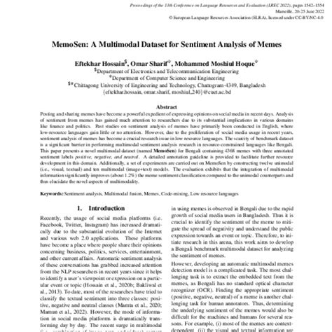 Memosen A Multimodal Dataset For Sentiment Analysis Of Memes Acl Anthology