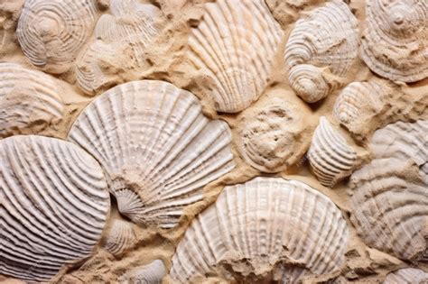 Premium Ai Image Texture Of Seashell Fossil In Soft Sandstone
