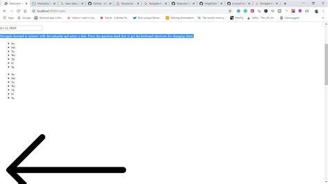 Reactjs Navigate Forward To Interact With The Calendar And Select A