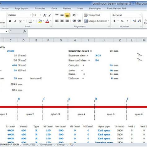 Design Sheet MS Excel 2010 Download Scientific Diagram