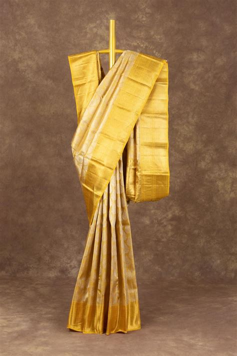 Gold Kanchipuram Silk Saree