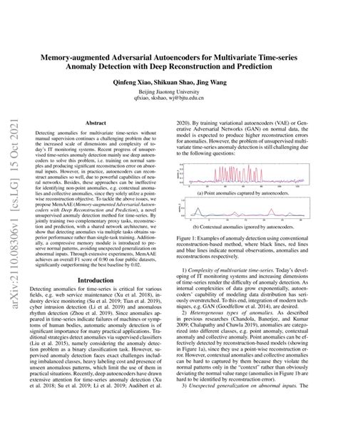 Memory Augmented Adversarial Autoencoders For Multivariate Time Series
