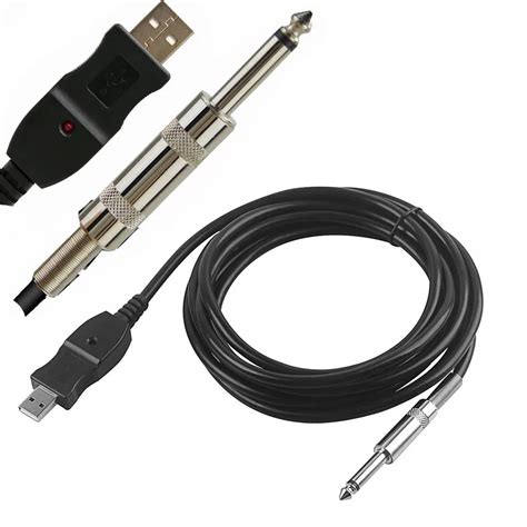 PCS M FT USB Guitar Cable USB Interface Male To Mm Mono