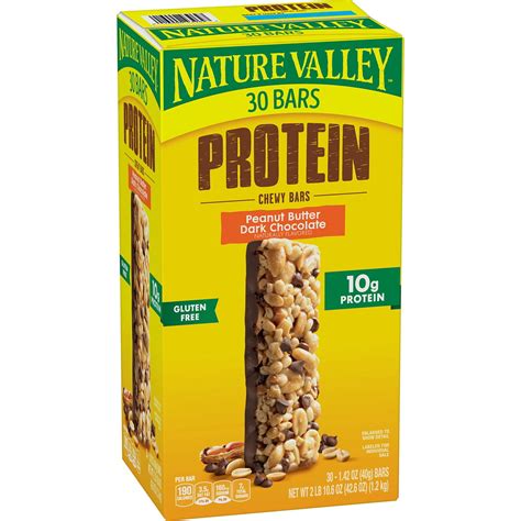 Nature Valley Gluten Free Protein Peanut Butter Dark Chocolate Chewy