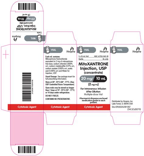 Mitoxantrone Hospira Inc Fda Package Insert
