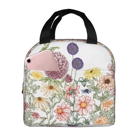 Disketp Autumn Garden Lunch Bag For Women Men Leakproof Thermal Cooler