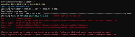 Rstudio 2023 06 2 561 Hash Check Failed Issue 11817 ScoopInstaller Extras GitHub