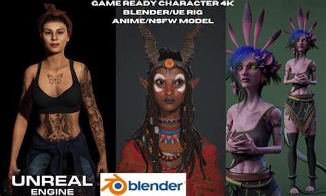 Do Realistic 3d Game Character 3d Character Modeling Nsfw 3d Model For Ue5 Game By Zaibhun Fiverr
