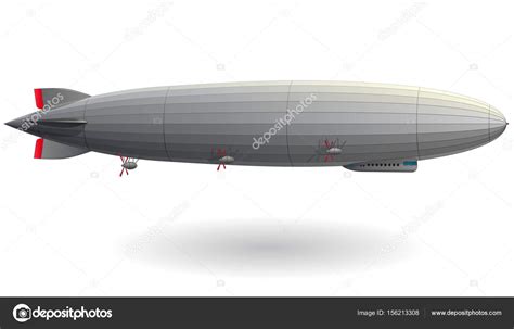 전설적인 체펠린 비행선입니다 양식된 비행 풍선입니다 러더와 프로 펠 러 비행선 — 스톡 벡터 © Weenee 156213308