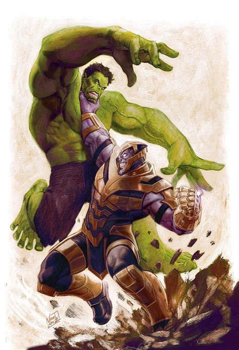 Thanos Vs Hulk Nahuel Grego Seni Karakter Gambar Baru