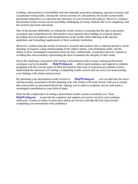 How To Write A Dissertation Results Section Pdf