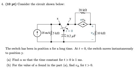 Solved 4 10 Pt Consider The Circuit Shown Below The