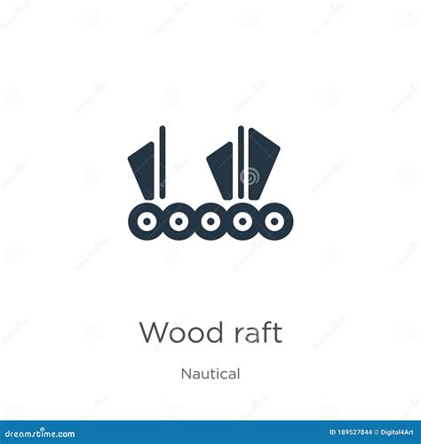 Wood Raft Icon In Different Style Vector Illustration Two Colored And Black Wood Raft Vector
