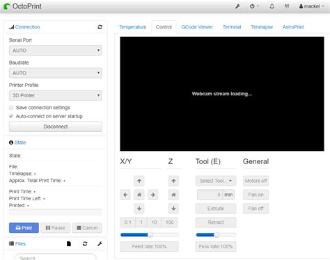 Webcam Stream Loading Never Shows Stream Roctoprint