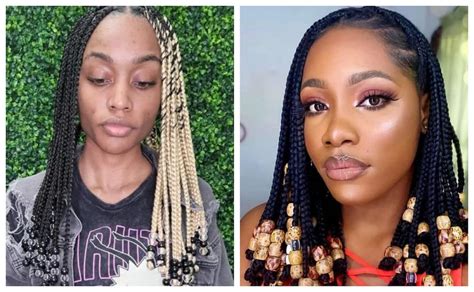 20 Trendy Knotless Braids With Beads For Short And Long Hair Ke