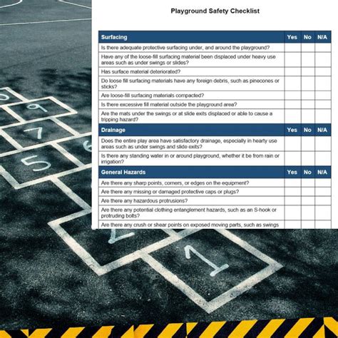 Complete Playground Safety Inspection Template Playground Inspection